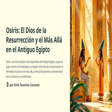 Osiris: El Dios de la Resurrección y el Más Allá en el Antiguo Egipto ...