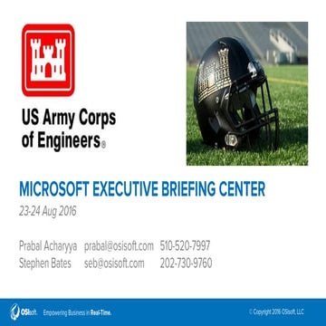 OSIsoft intros to USACE CIO at Microsoft Executive Briefing Center | PDF