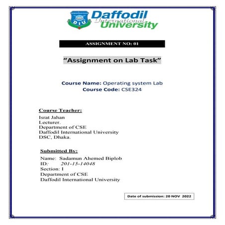 Os Lab Assignment Pdf