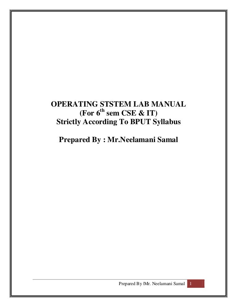 Os Lab Manual