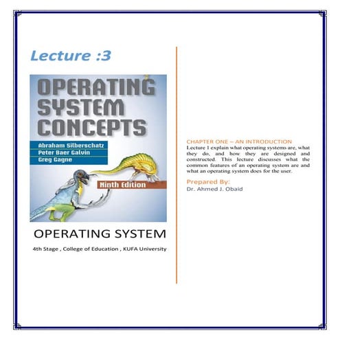 Operating System Lecture 3 Pdf