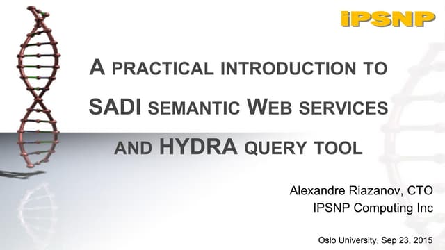A Practical Introduction To Sadi Semantic Web Services And Hydra Query