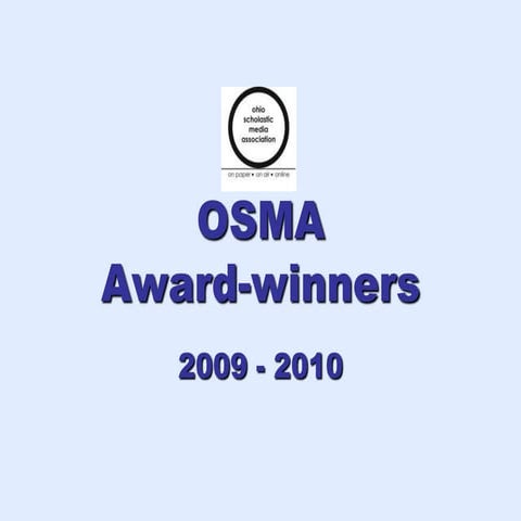 OSMA Award-winners 2009 - 2010 | PPTX