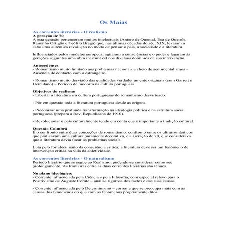 Análise detalhada de 'Os Maias' de Eça de Queirós: Contexto, Temas e ...