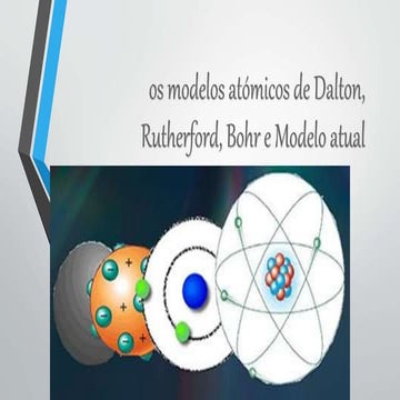 Os modelos atómicos de dalton, rutherford, bohr e modelo atual | PPTX