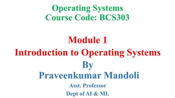 Introduction to Operating Systems | PDF