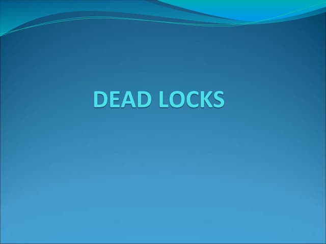 7 Deadlocks | PDF