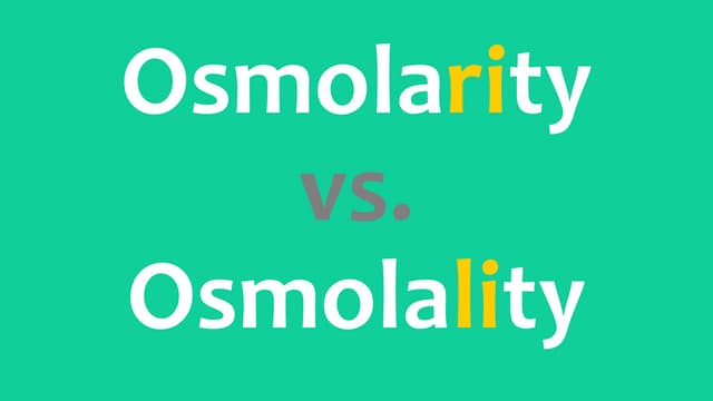 Osmolarity Vs Osmolality Key Differences Explained Ppt