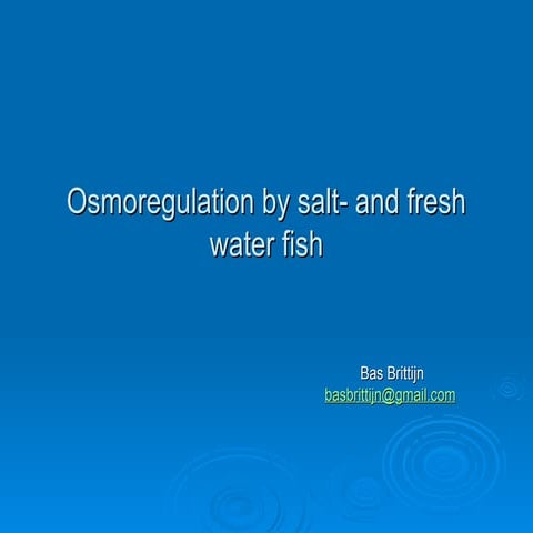 Osmoregulation by salt- and fresh water fish.ppt