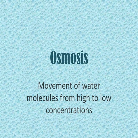 Osmosis | PPTX