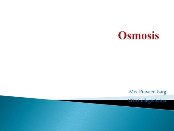 OSMOSIS | PPT