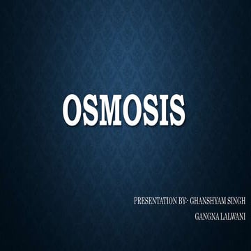 Osmosis | PPT