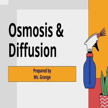 Osmosis & Diffusion ///////// | PPTX