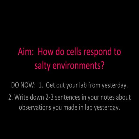 Osmosis Lab Powerpoint | PPT