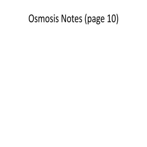 Osmosis notes | PPT