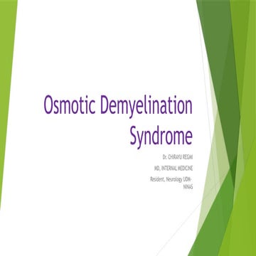 Osmotic Demyelination Syndrome Clinical Scenario Pptx