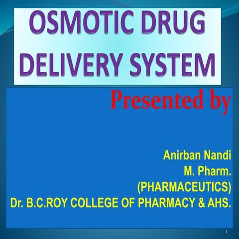 Osmotic drug delivery system | PPTX