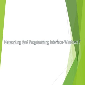 Windows Networking Introduction Ppt 0501
