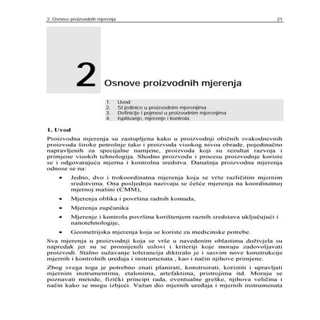 Osnove proizvodnih mjerenja | PDF