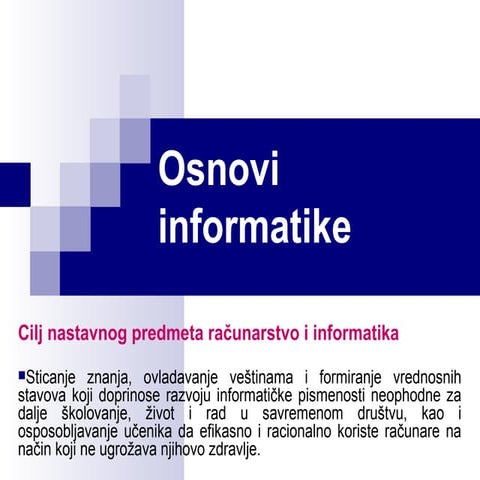 Osnovi informatike | PPT