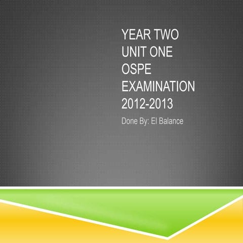 Ospe 2012/2013 | PPTX