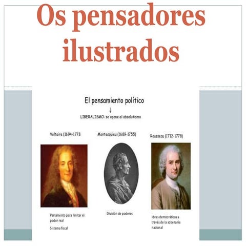 Os pensadores ilustrados definitivo | PPTX