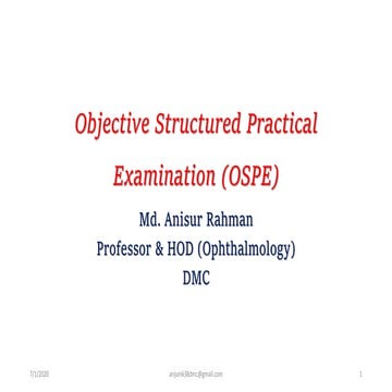 Ospe ophthalmology | PPTX