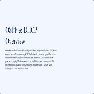 OSPF & DHCP PPT.pptx it is relATED TO NETWORKING | PPT