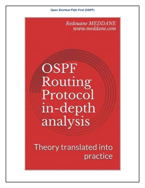 OPEN SHORTEST PATH FIRST (OSPF) | PPTX