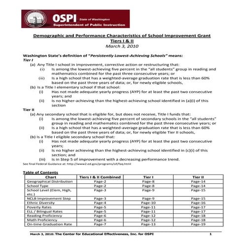 Ospi Profile Of Tiers Rev Mar 4 | DOCX | Secondary Education | Education