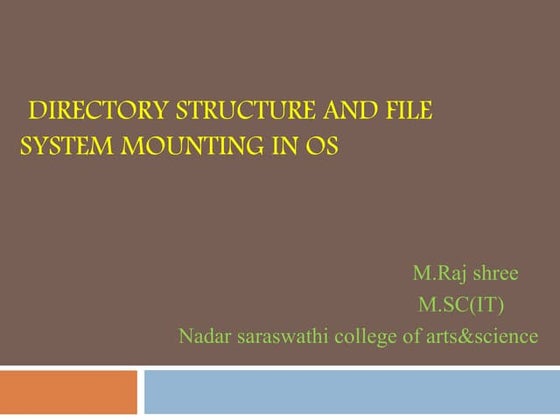 File System Structure Pptx Operating Systems Computer Software And Applications