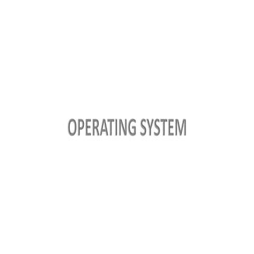 Operating System Introduction Presentation | PPT
