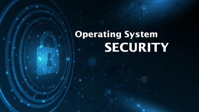Operating System Security Ppt