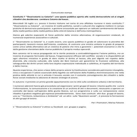 Osservatorio su catania | DOCX