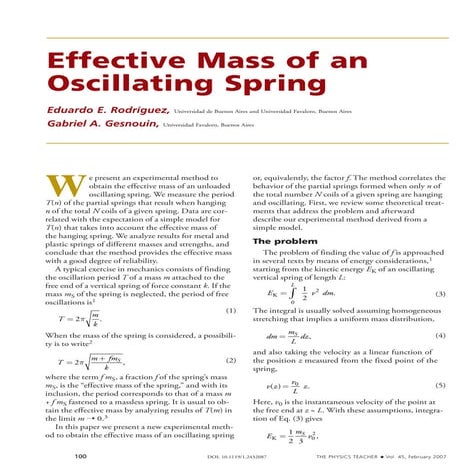Ossilating spring | PDF