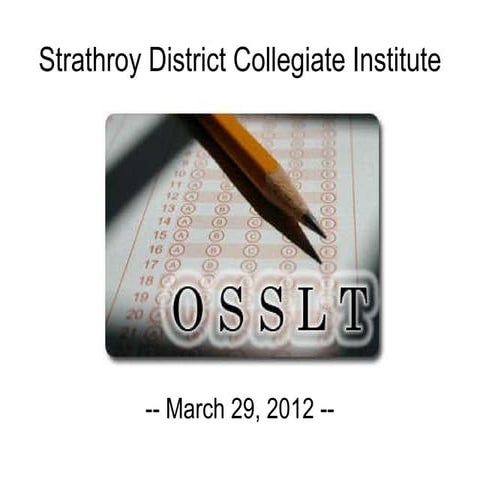 OSSLT presentation (2012) | PPT