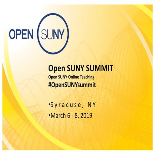 Open SUNY Summit 2019 | PPT