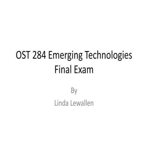 Emerging Technologies Final Exam PowerPoint | PPTX