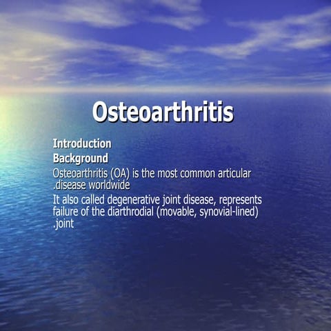 Osteoarthritis | PPT