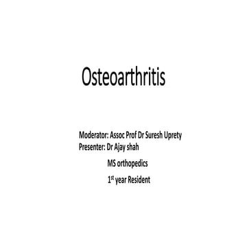 Osteoarthritis | PPT