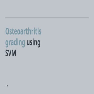 Osteoarthritis diagnosis latest PowerPoint | PPTX