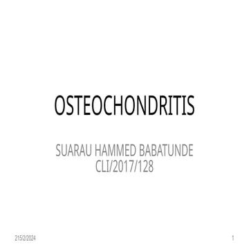 Osteocondritis disecante de rodilla juvenil | PPT