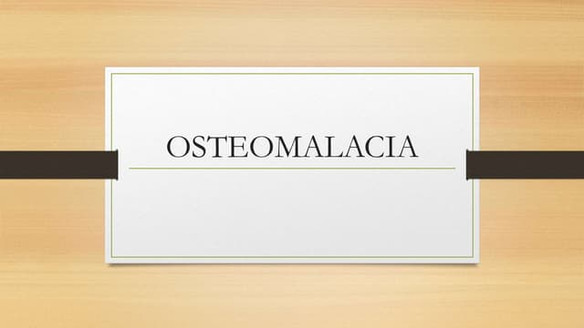 Osteomalacia | PPTX