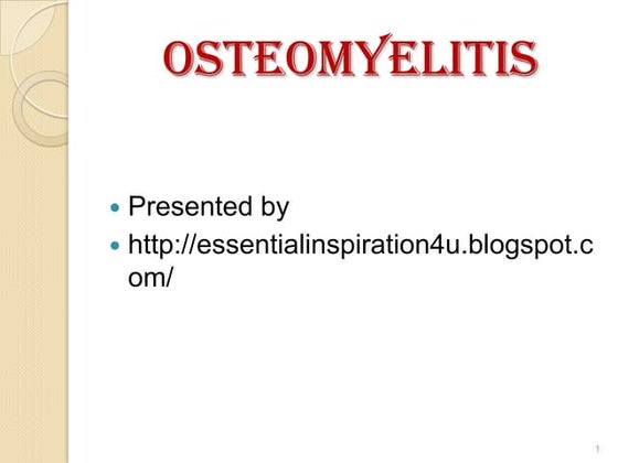 Osteomyelitis Case | DOCX