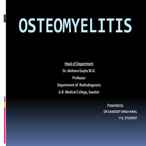 Osteomyelitis | PPTX