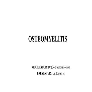 Osteomyelitis of facial skeleton | PPTX