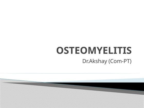 15.Bone and Joint Infections. Types, clinical presentation and investigation | PPT