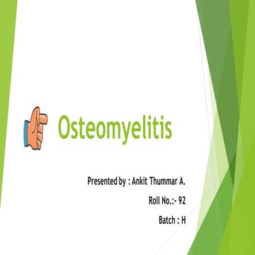 Osteomyelitis with Types and Treatment.. | PPTX