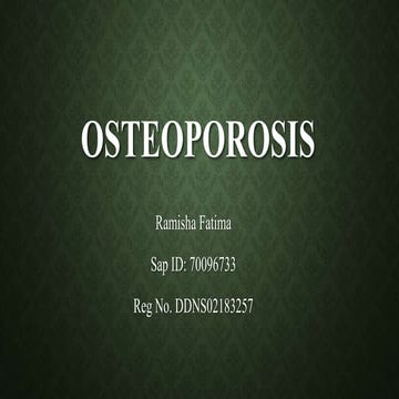 Osteoporosis | PDF