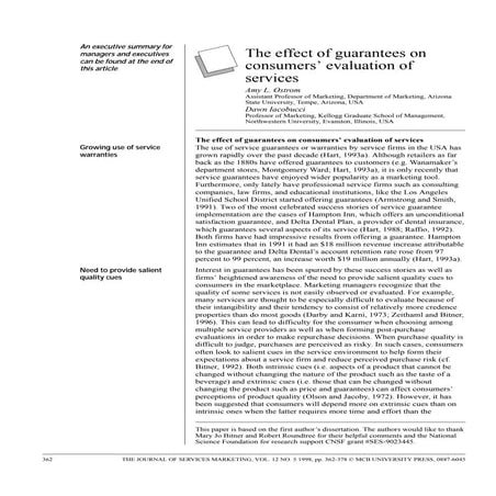 Service guarantees | PPTX